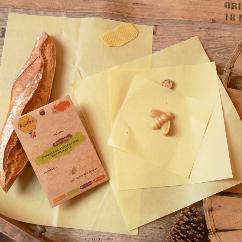 Tissu réutilisable 18 x 20 cm à la cire d'abeille Apifilm S